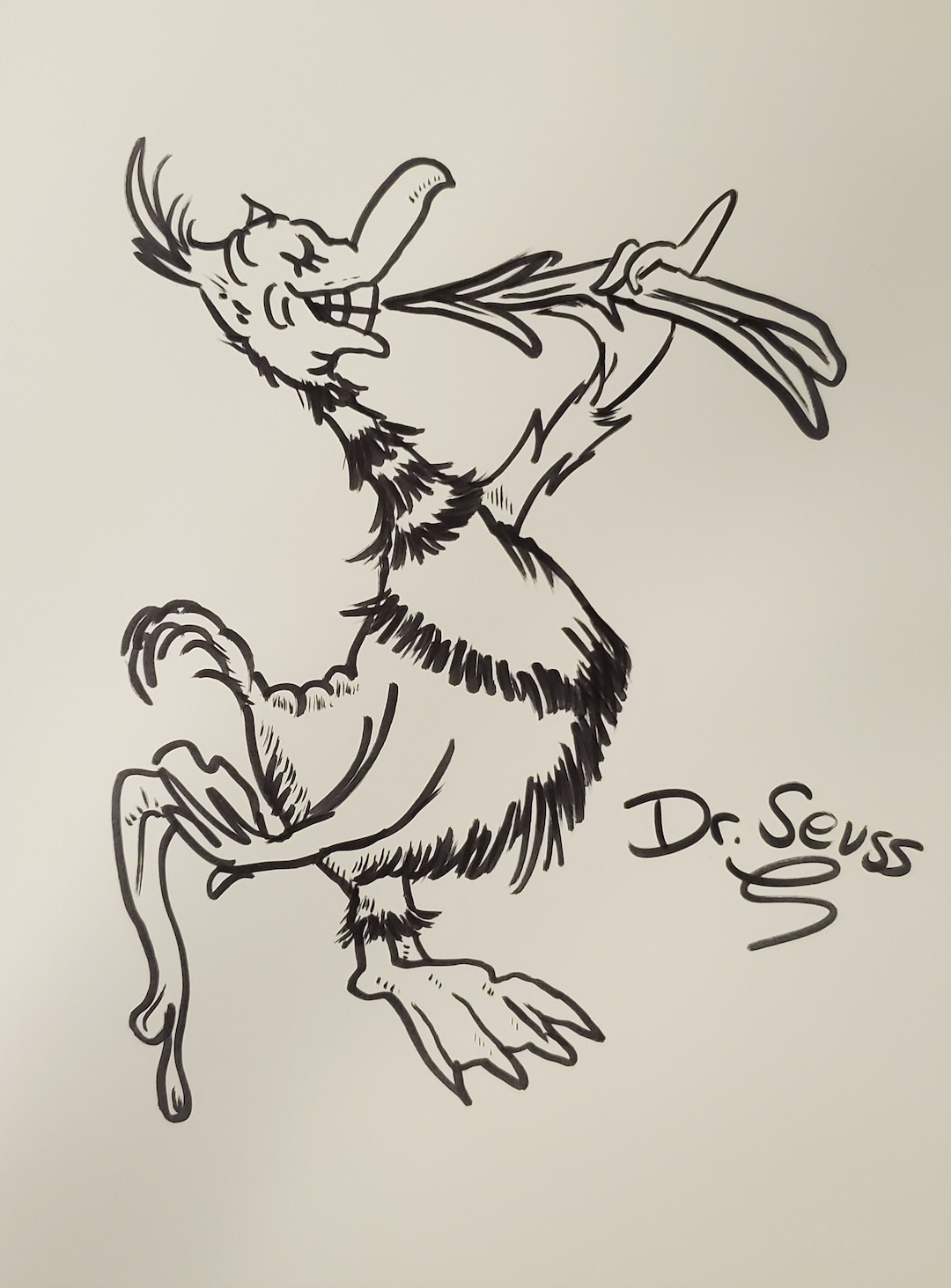 Dr Seuss Character Art Drawing Artwork, Dr Seuss Cartoon Illustration ...