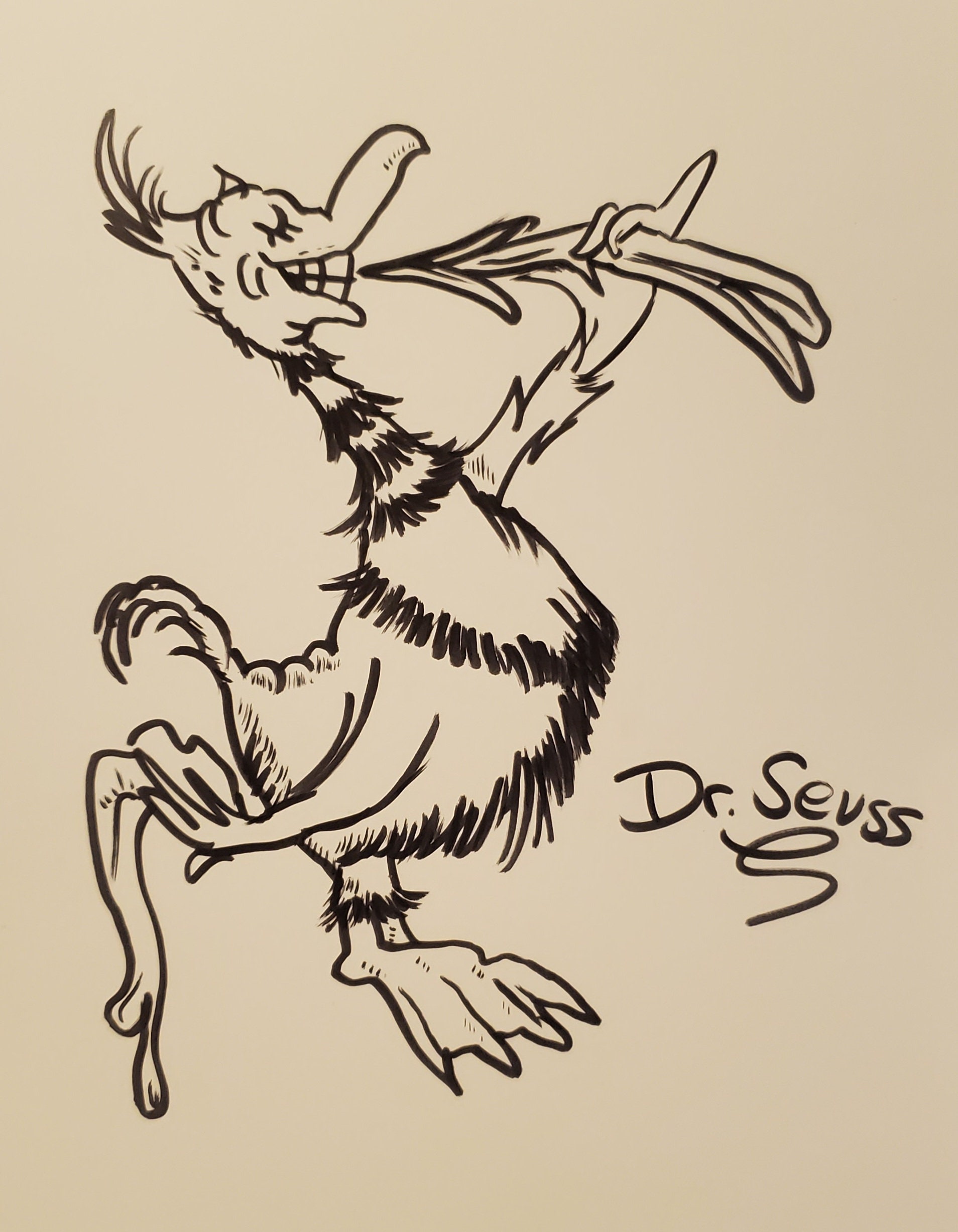 Dr Seuss Character Art Drawing Artwork, Dr Seuss Cartoon Illustration ...