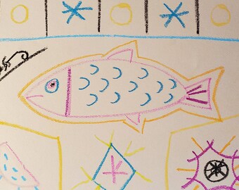 Picasso Fish Art - Etsy