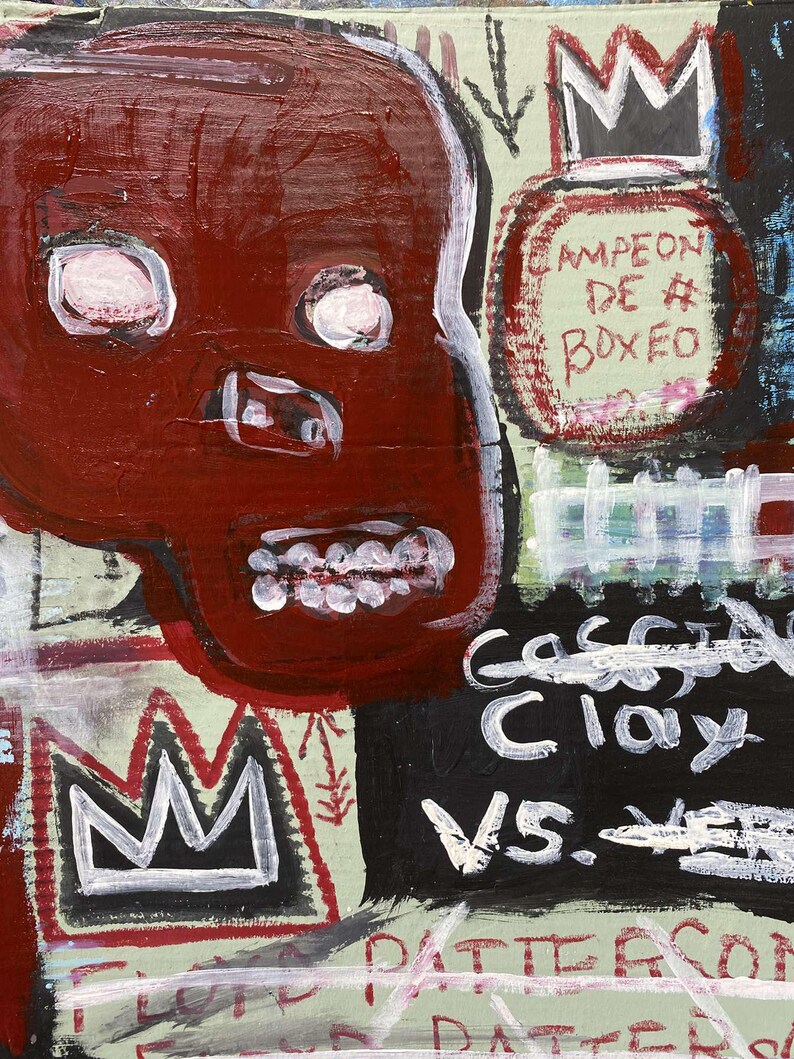 Jean Michel Basquiat Skull Drawing, Mixed Media Art, Basquiat Artwork ...
