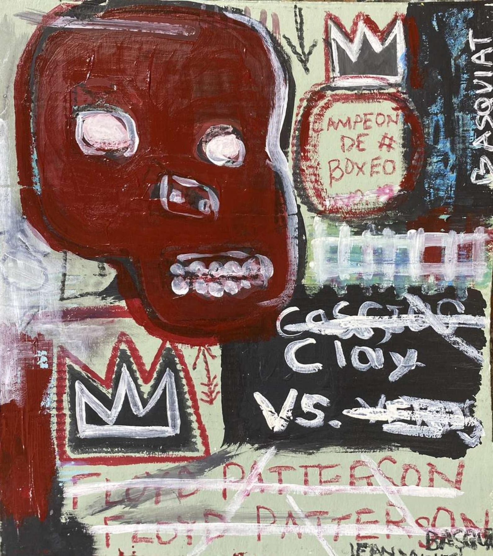Jean Michel Basquiat Skull Drawing, Mixed Media Art, Basquiat Artwork ...