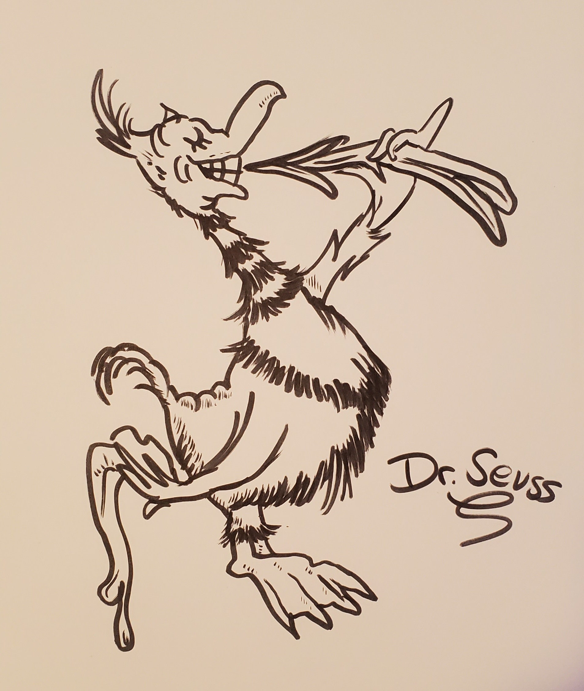 Dr Seuss Character Art Drawing Artwork, Dr Seuss Cartoon Illustration ...