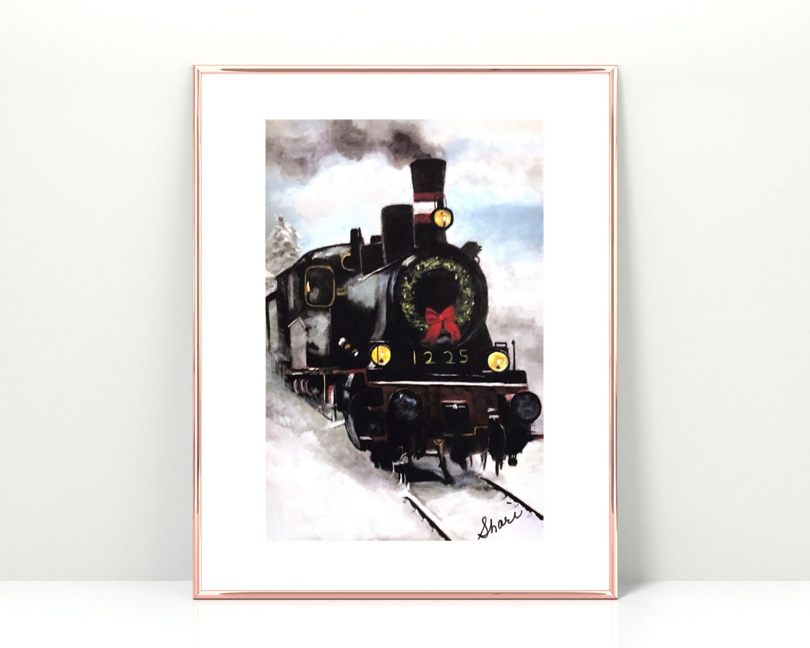 Polar Express, Hand Painted Printable, Polar Express Train Decor ...