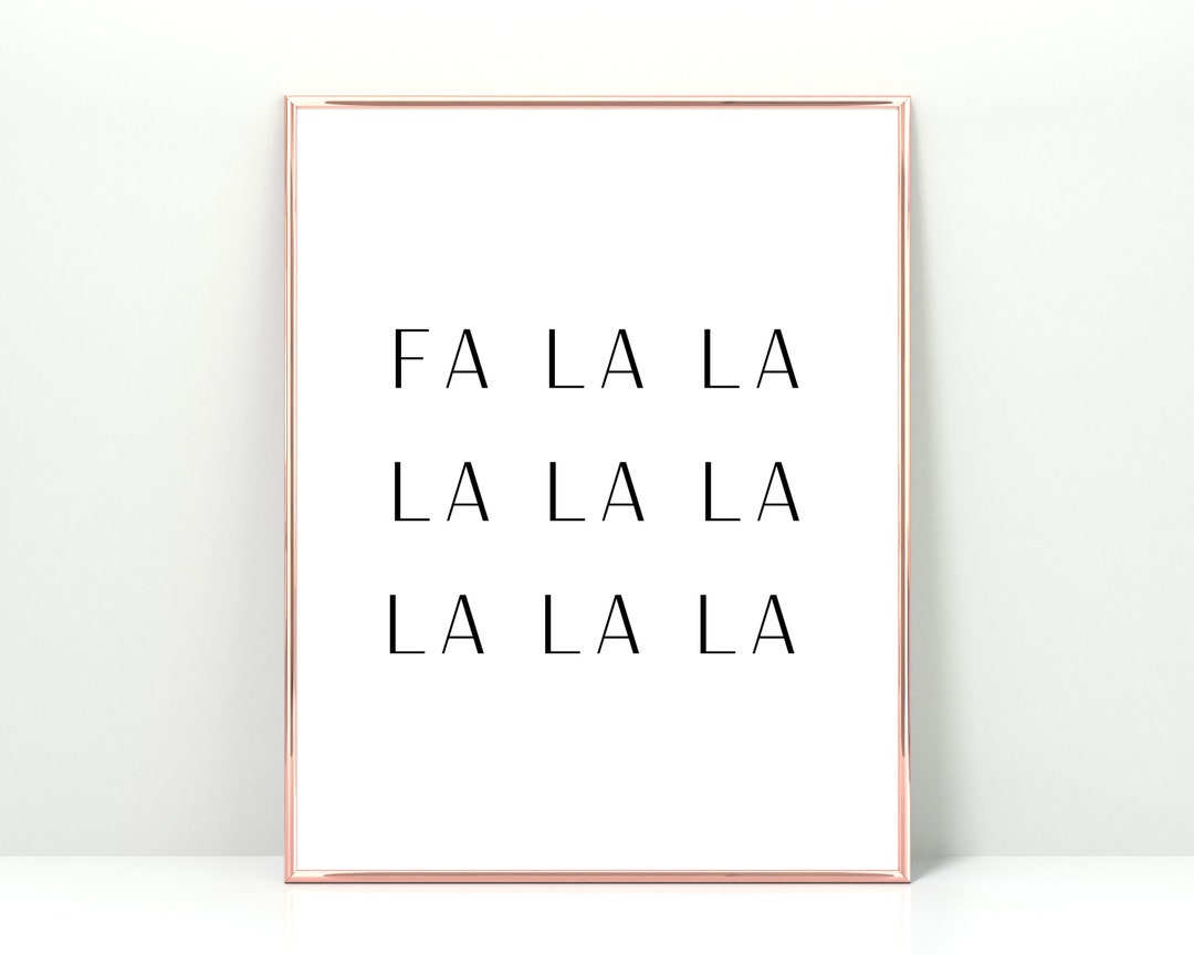Fa La La La La Printable, Christmas Song Printable, Christmas Song Wall ...