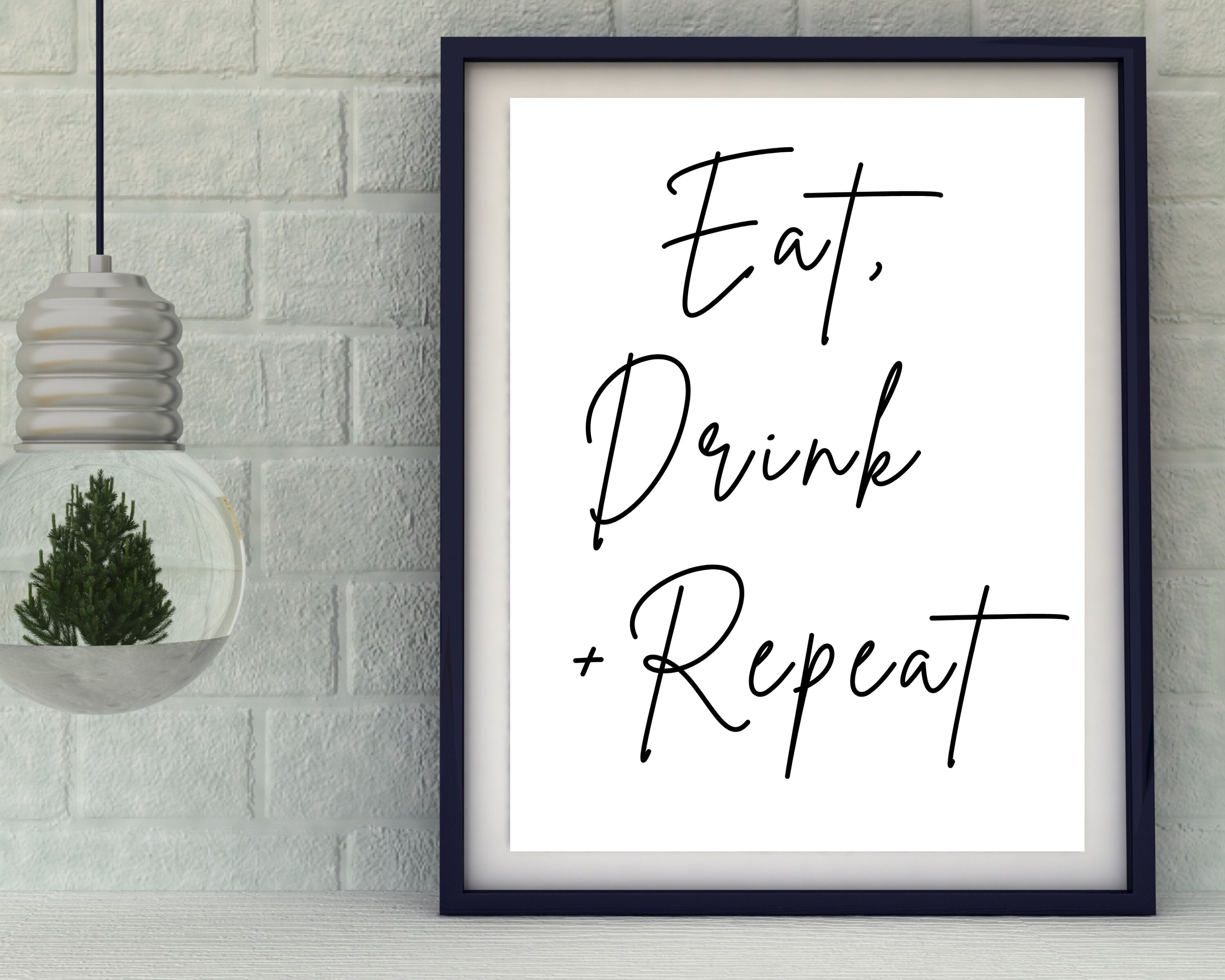 Eat Drink Repeat Printable, Kitchen Printable, Dining Room Print ...