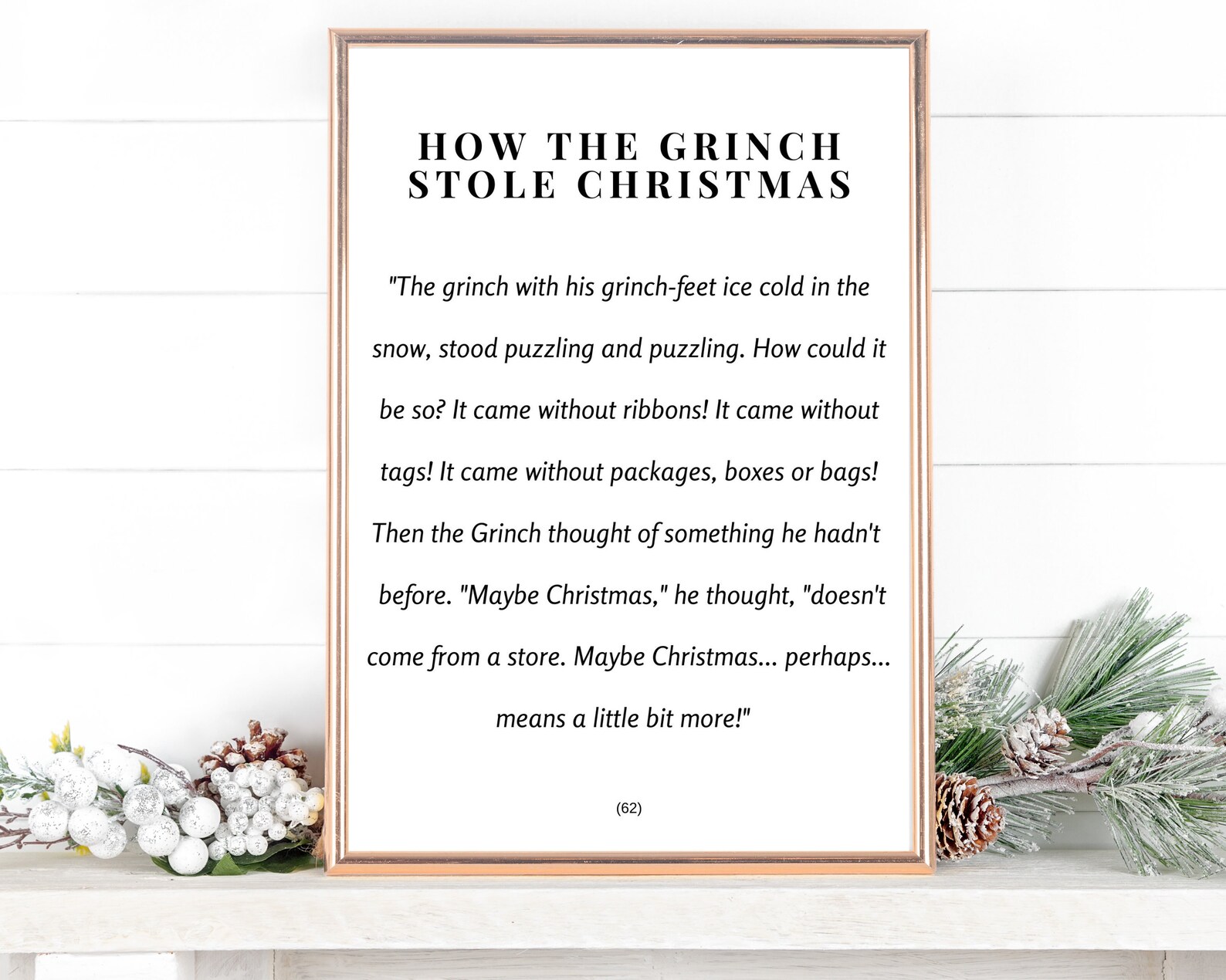 How the Grinch Stole Christmas Wall Art | Grinch Printable, Christmas ...