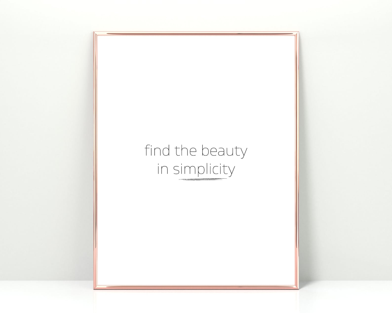 Find the Beauty in Simplicity Print, Simple Printable, Minimalist Sign ...