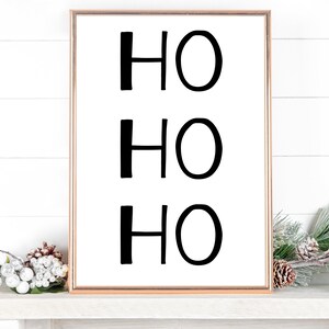 Hohoho Printable Cute Christmas Decorations, Winter Wall Art ...