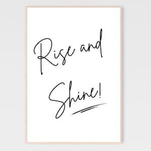 Rise and Shine Print, Rise and Shine SVG, Rise and Shine Wall Art, Rise ...