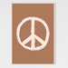 Peace Sign Brown Wall Art Peace Poster Girls Bedroom Decor - Etsy