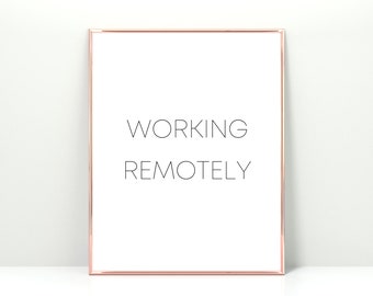Work From Home Sign - Etsy