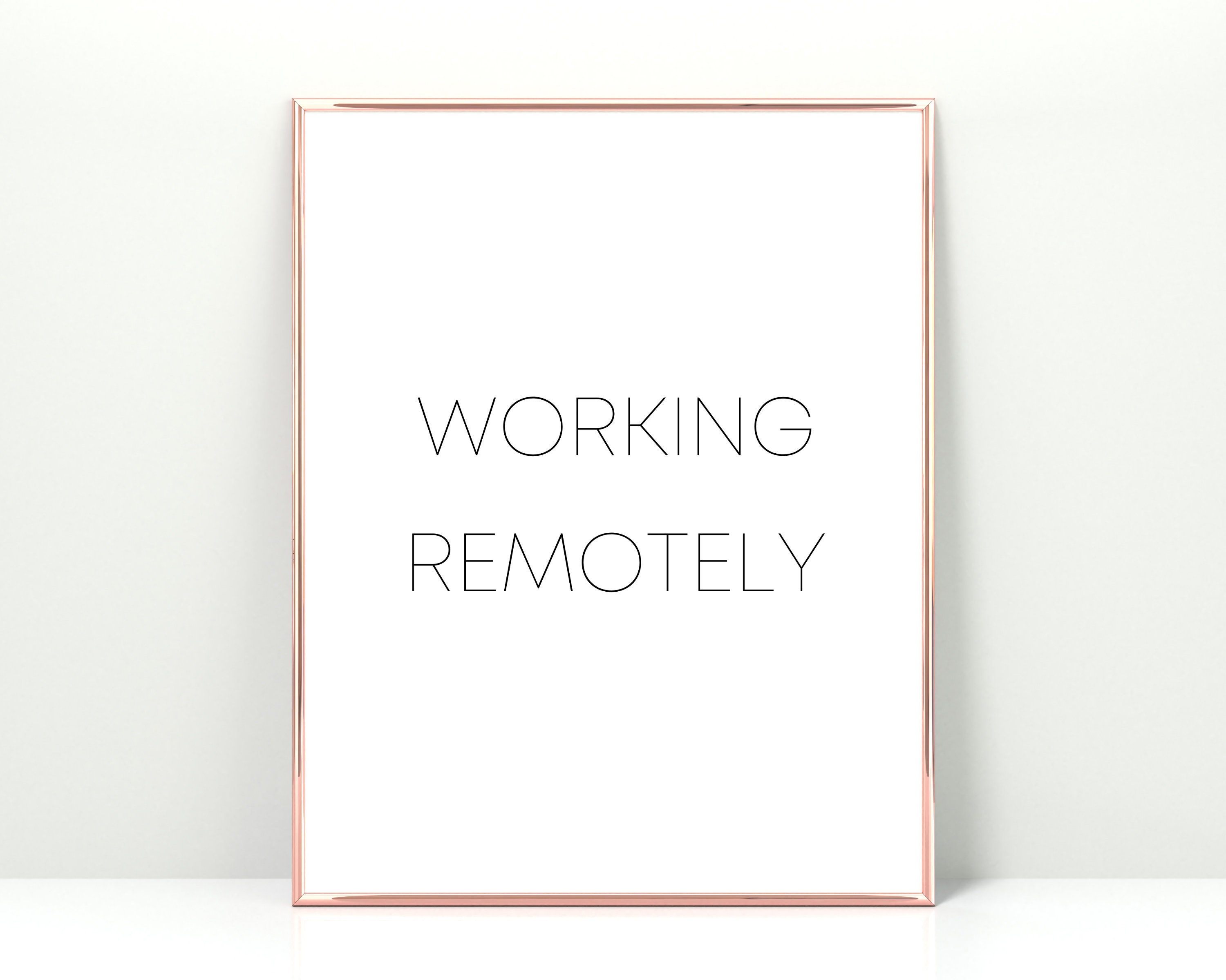 Working Remotely Sign, Working Remote Wall Art, Cute Work From Home ...