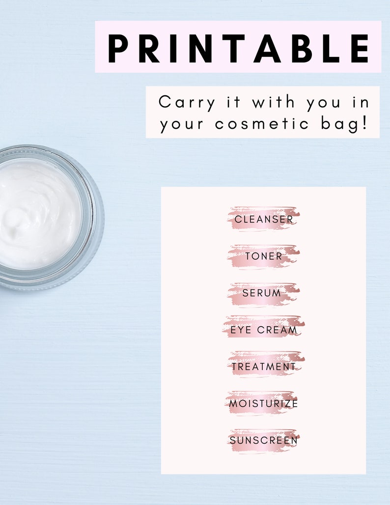 Skincare Routine Printable - Etsy