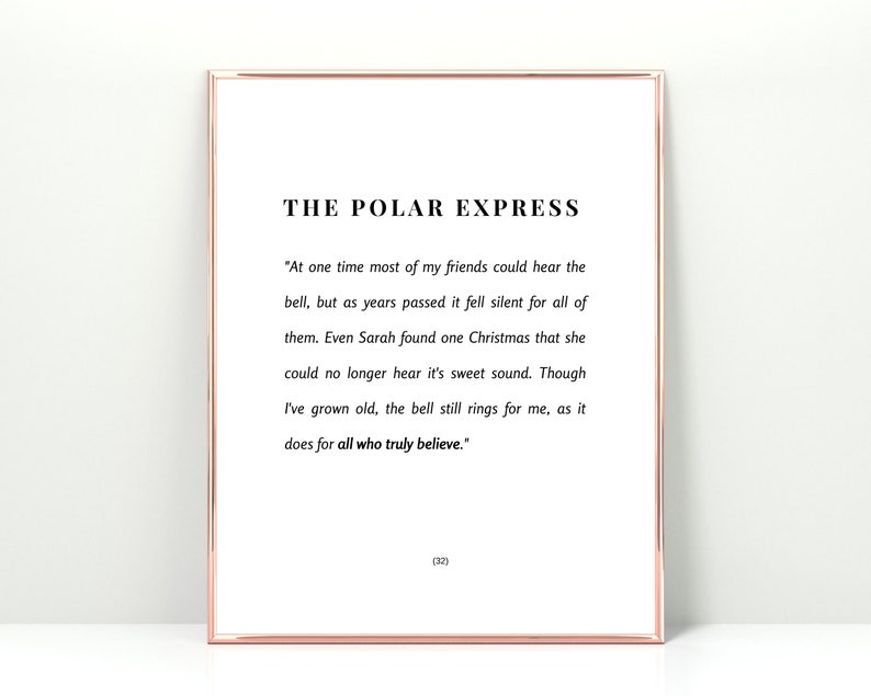 The Polar Express Printable, Christmas Wall Prints, the Polar Express ...