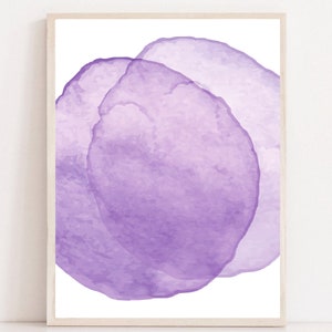 Set of 3 Printables, Purple Abstract Wall Prints, Abstract Poster ...