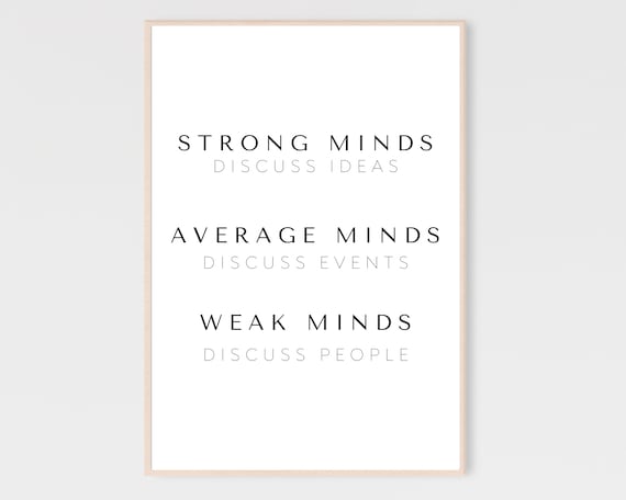Strong Minds Printable Motivational Poster Strong Minds | Etsy