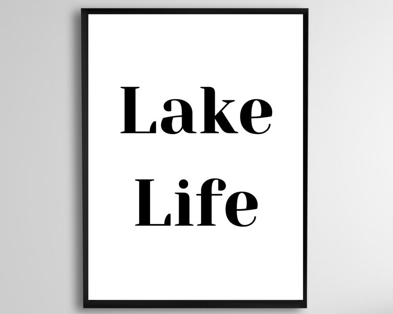 Lake Life Printable, Lake Life Wall Art, Lake Life Poster, Lake House ...