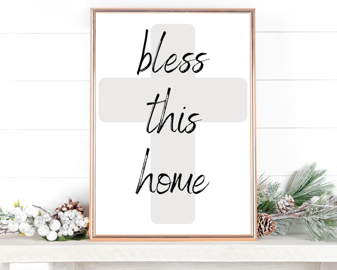 Housewarming Gift | Bless This Home Printable | Bible Verse Prints ...
