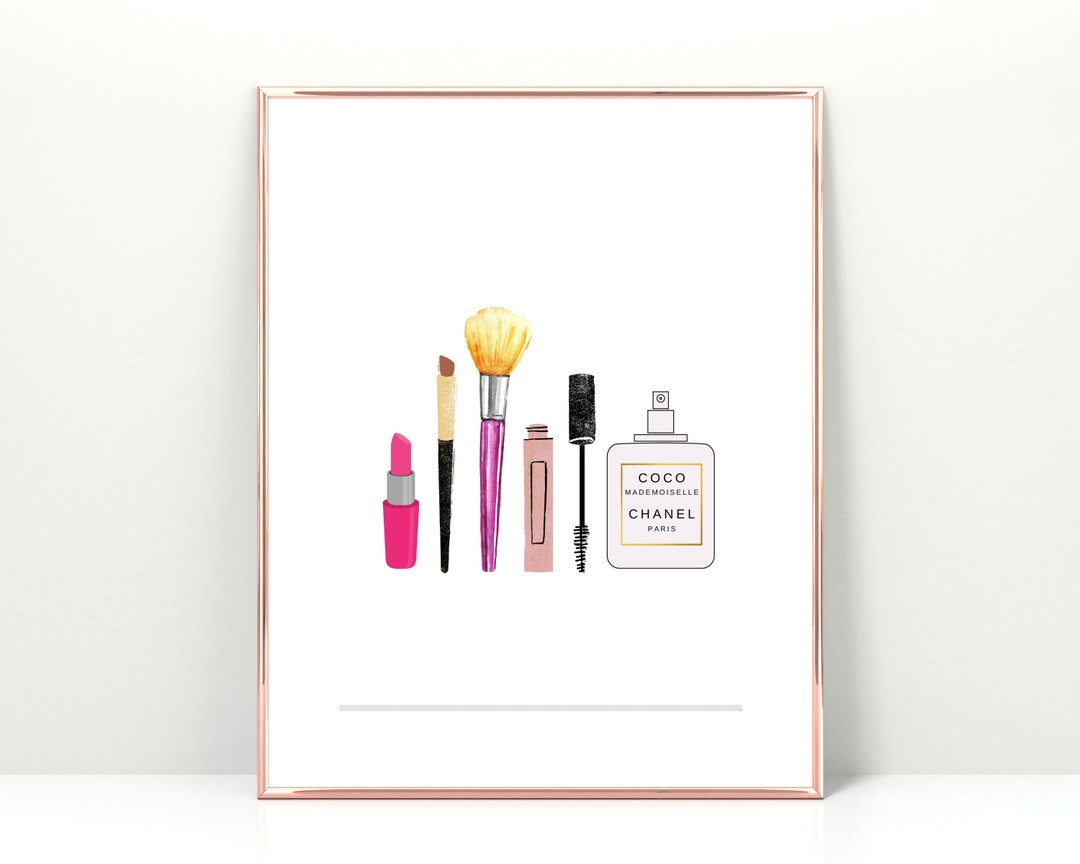 Makeup Wall Art | Fashion Poster Print | Printable Art | Makeup Brush ...