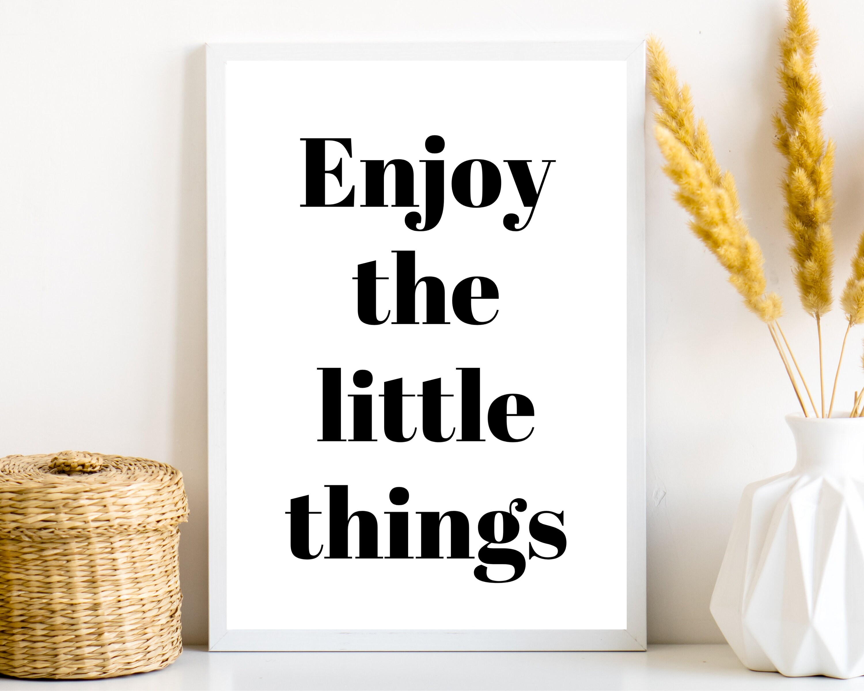 Enjoy the Little Things Printable, Bold Typography Poster ...