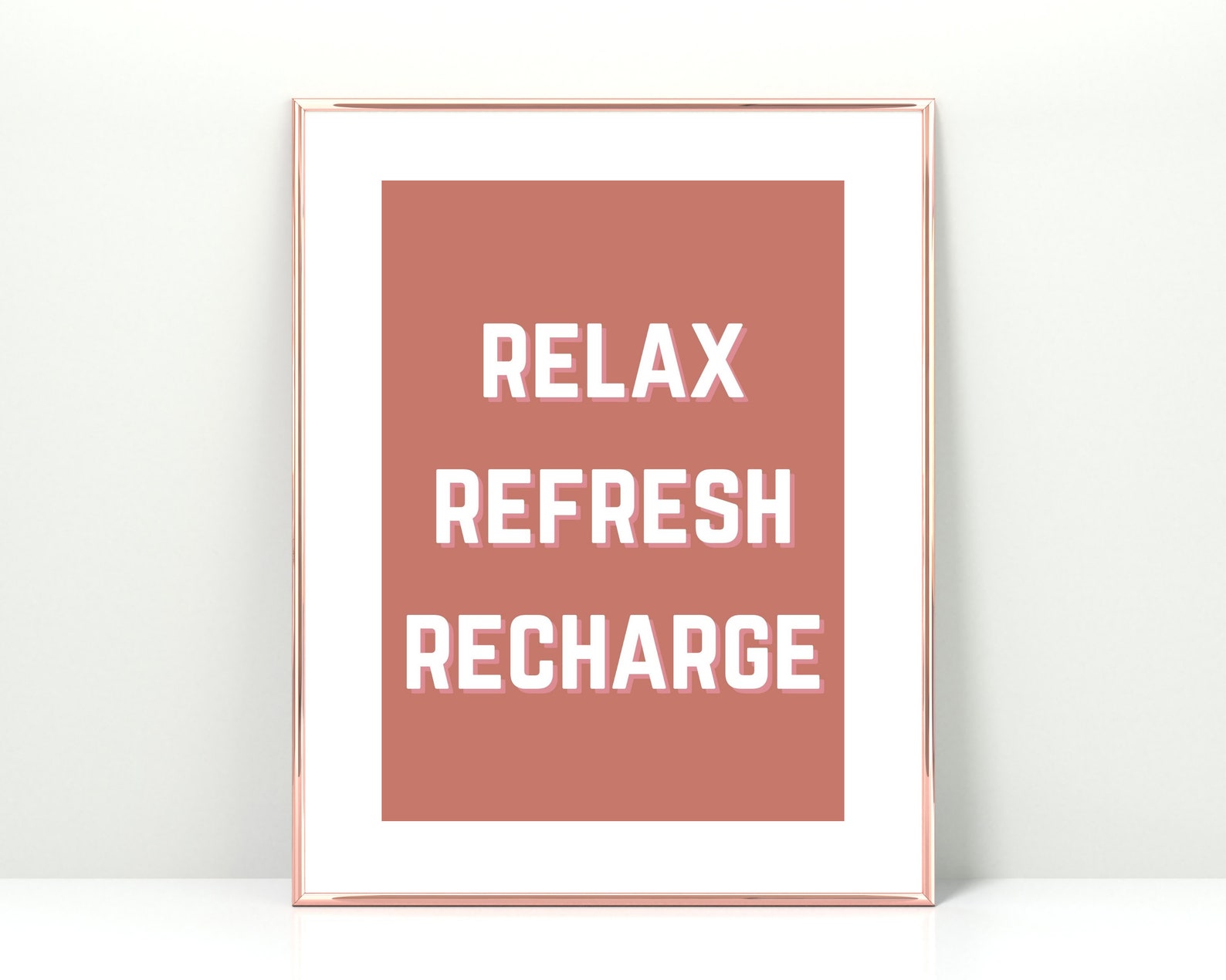 Relax Refresh Recharge Printable, Home Decor, Printable Poster, Instant ...
