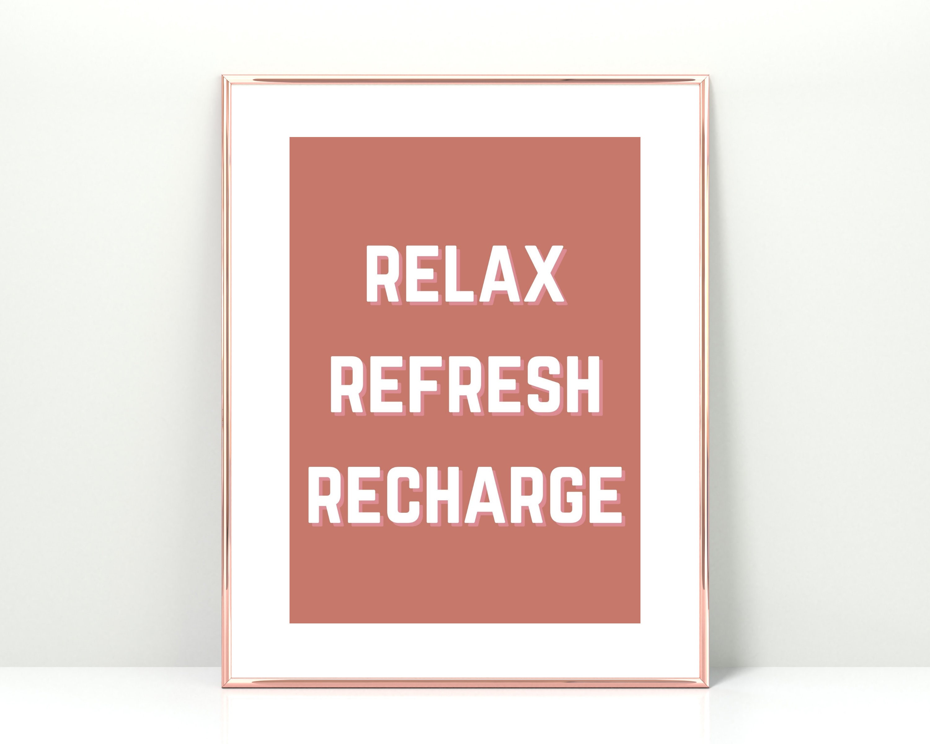 Relax Refresh Recharge Printable, Home Decor, Printable Poster, Instant ...