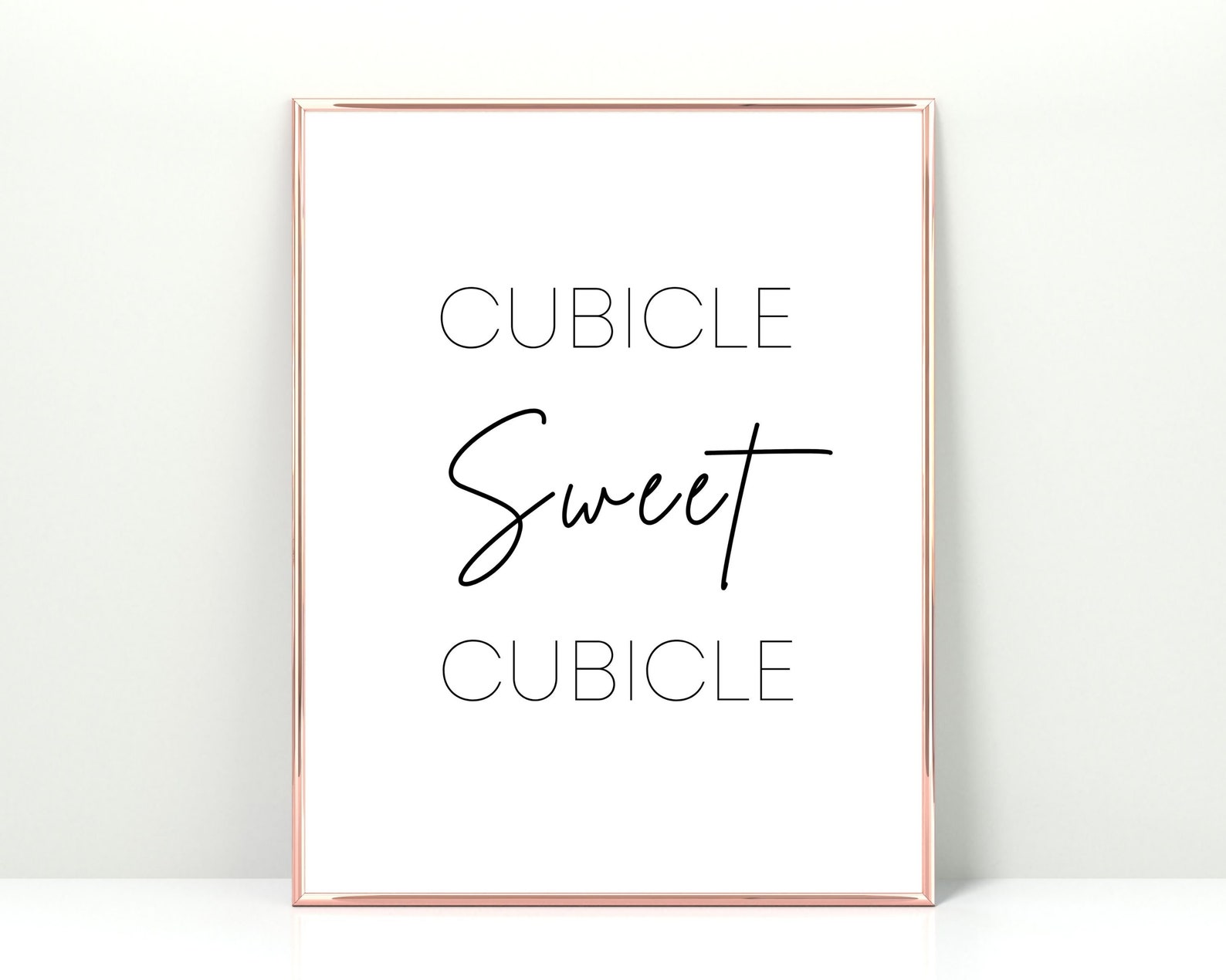 Cubicle Sweet Cubicle Printable, Gift for Intern, Cubicle Decor ...
