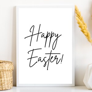 Happy Easter Printable, Happy Easter Sign Easter Decor, Easter Print ...