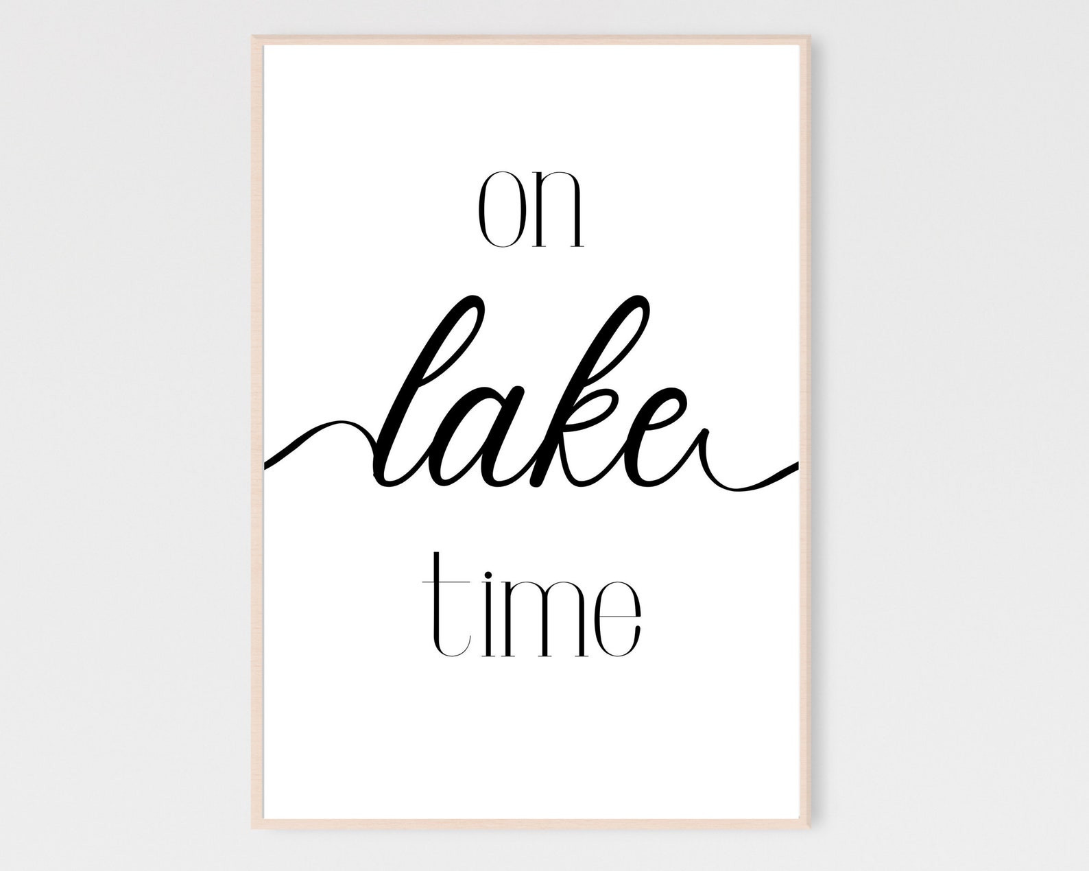 On Lake Time Printable, on Lake Time Sign, Lake House Decor, Lake ...