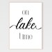 On Lake Time Printable, on Lake Time Sign, Lake House Decor, Lake ...