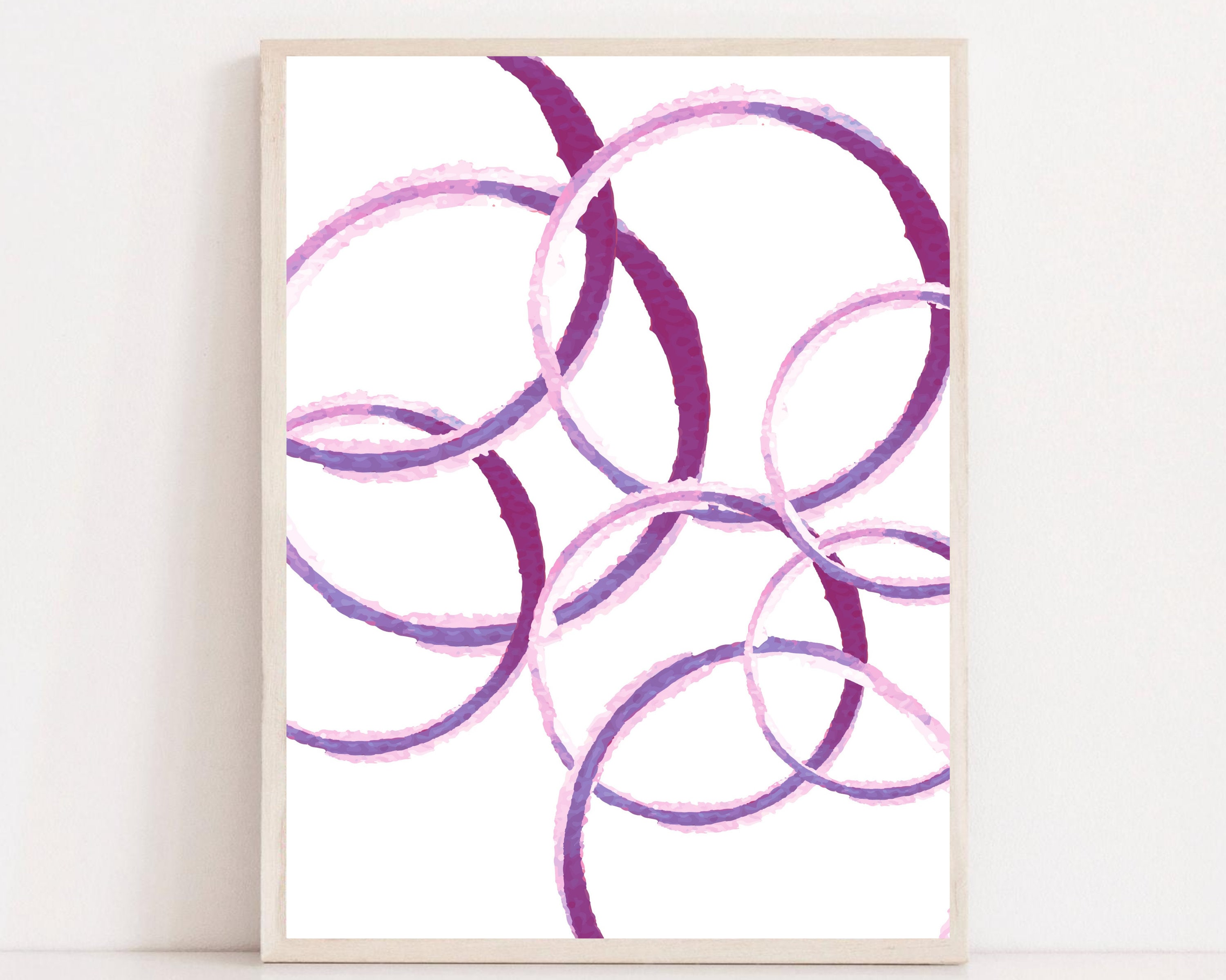 Set of 3 Printables Purple Abstract Wall Prints Abstract - Etsy