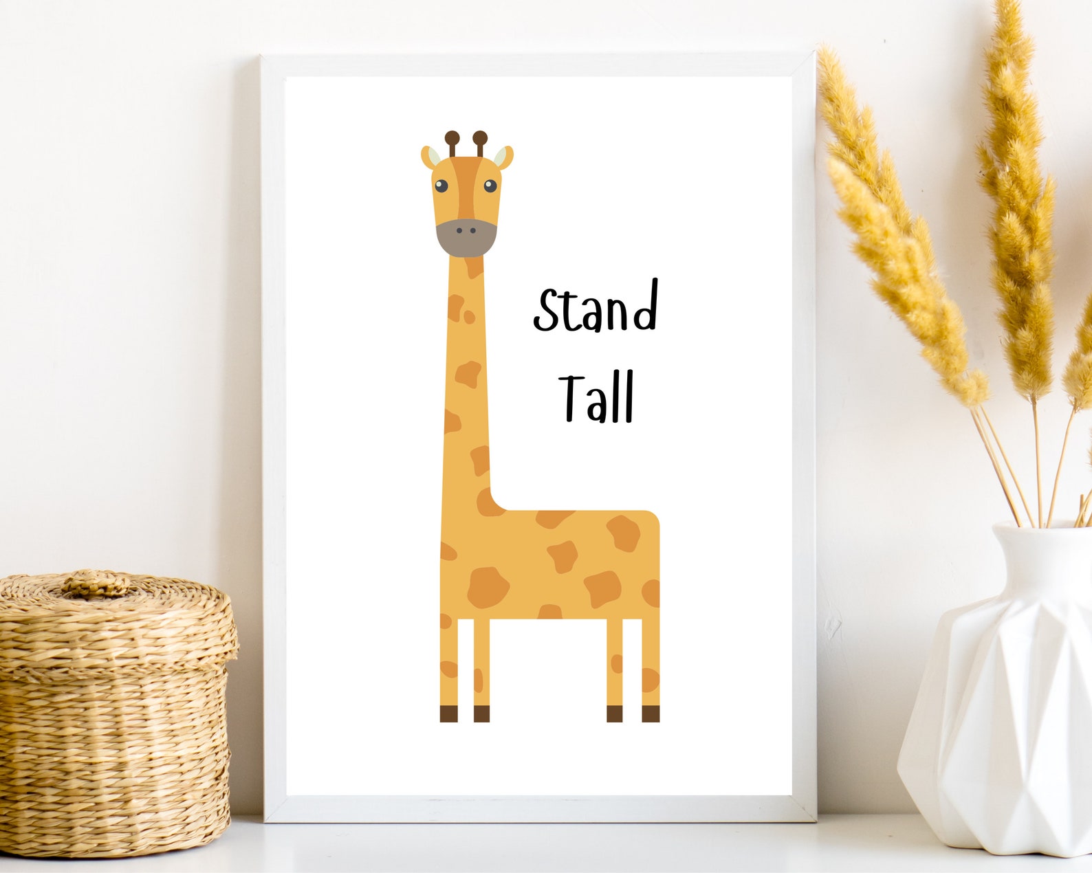 Stand Tall Printable, Stand Tall Giraffe, Stand Tall Sign, Nursery ...