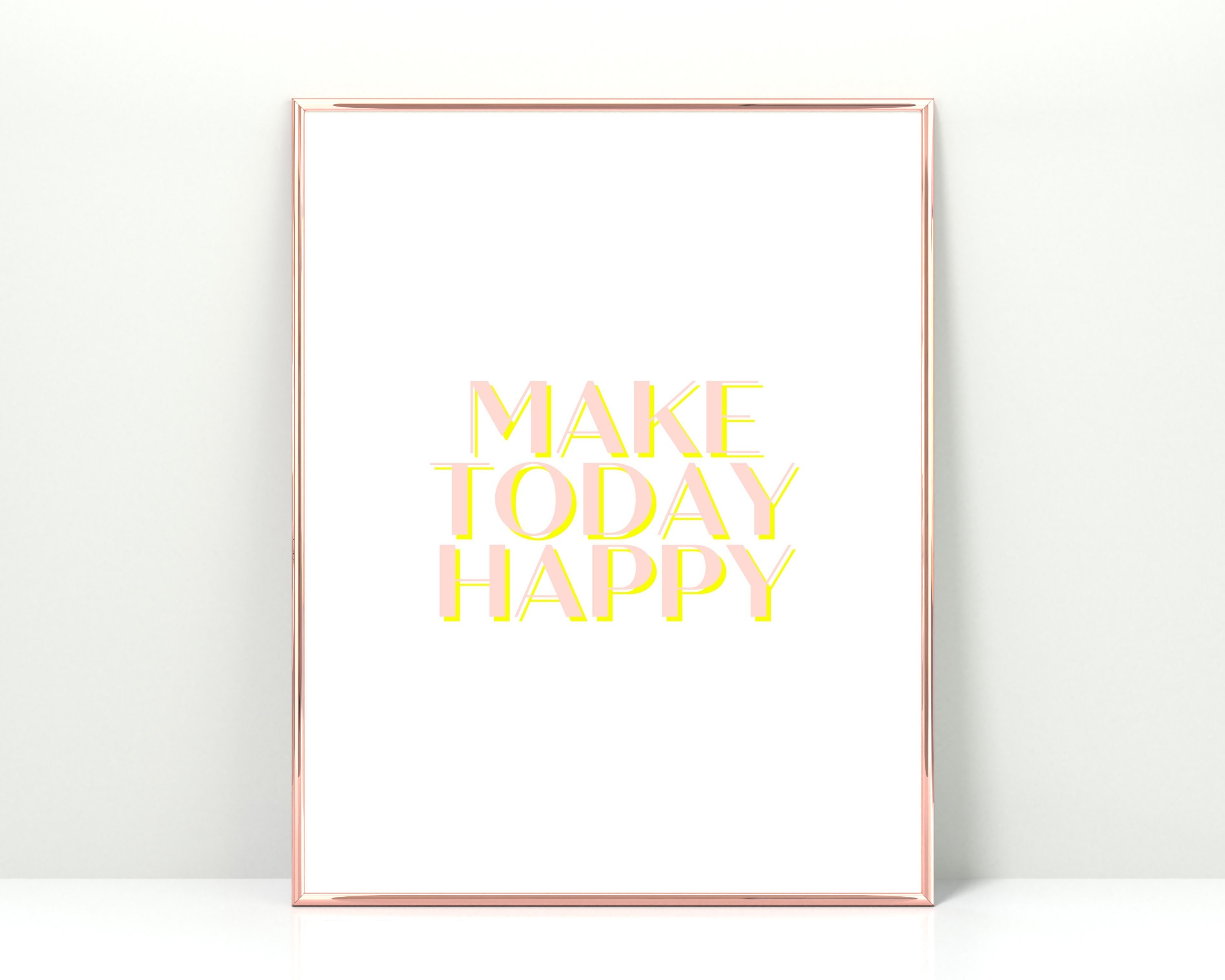 Make Today Happy Printable, Happy Poster, Classroom Decor, Fun Colorful ...