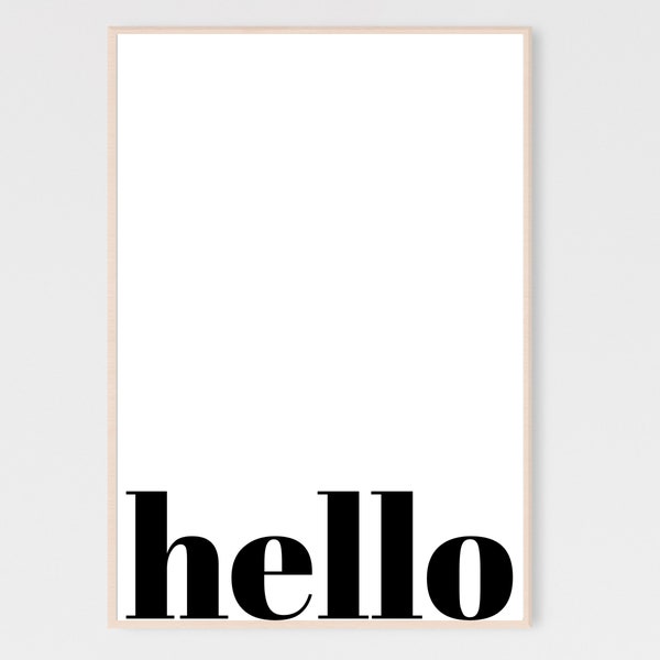 Hello Poster - Etsy