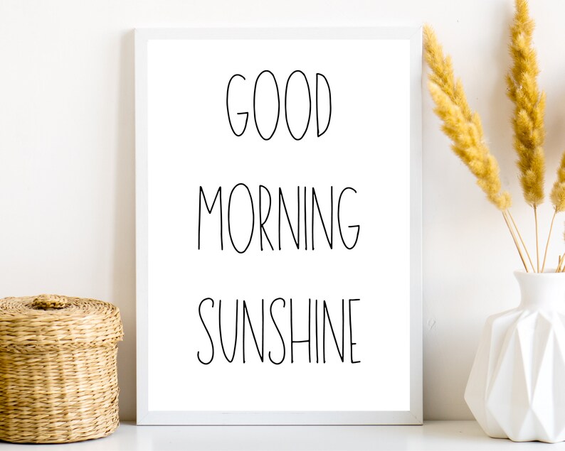 Good Morning Sunshine Printable Good Morning Wall Art - Etsy