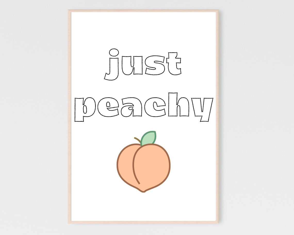Just Peachy Printable Just Peachy Poster Boho Wall Decor - Etsy