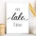 On Lake Time Printable, on Lake Time Sign, Lake House Decor, Lake ...