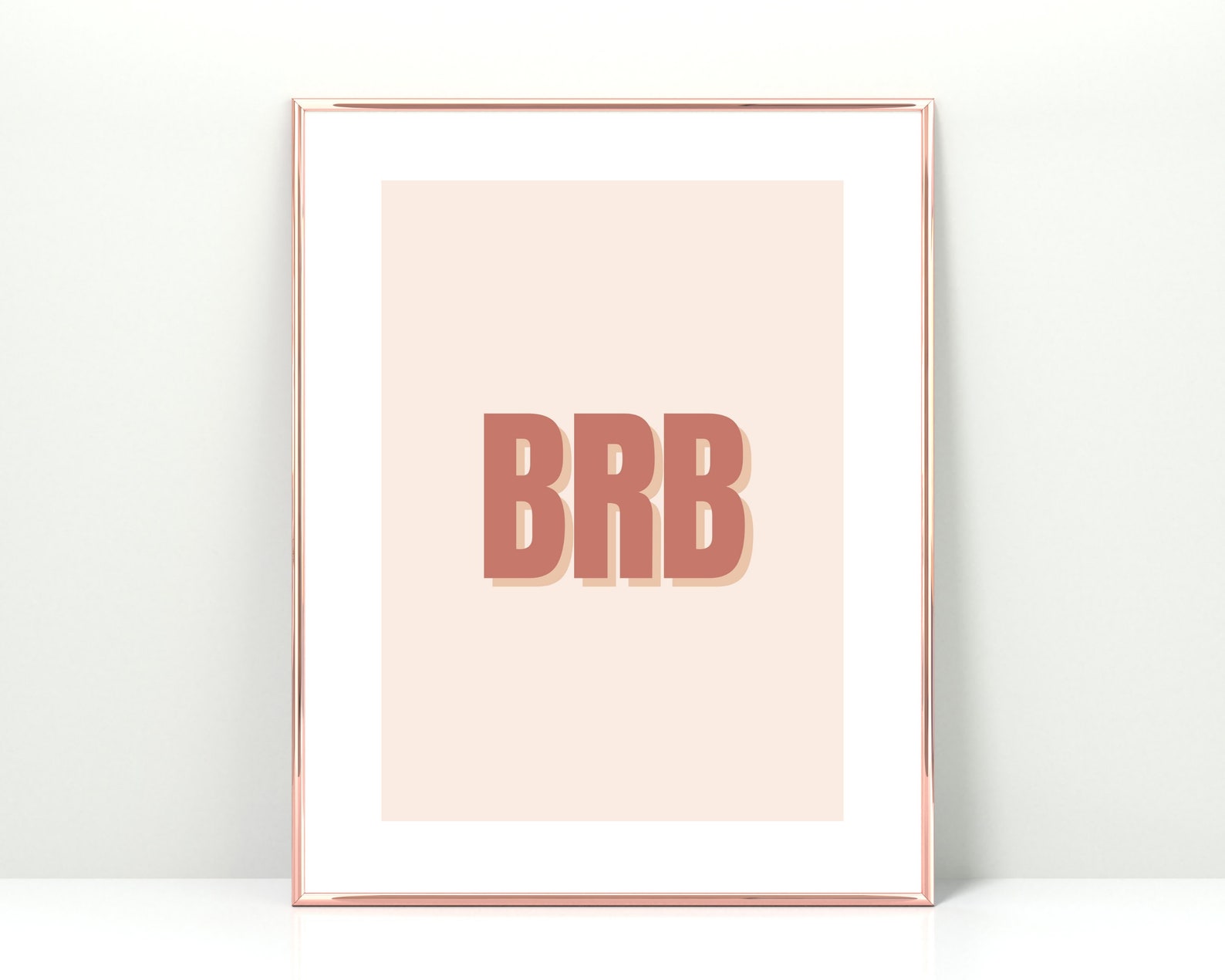 BRB Printable, BRB Sign, Cute Wall Art, Brb Poster, Be Right Back Sign ...