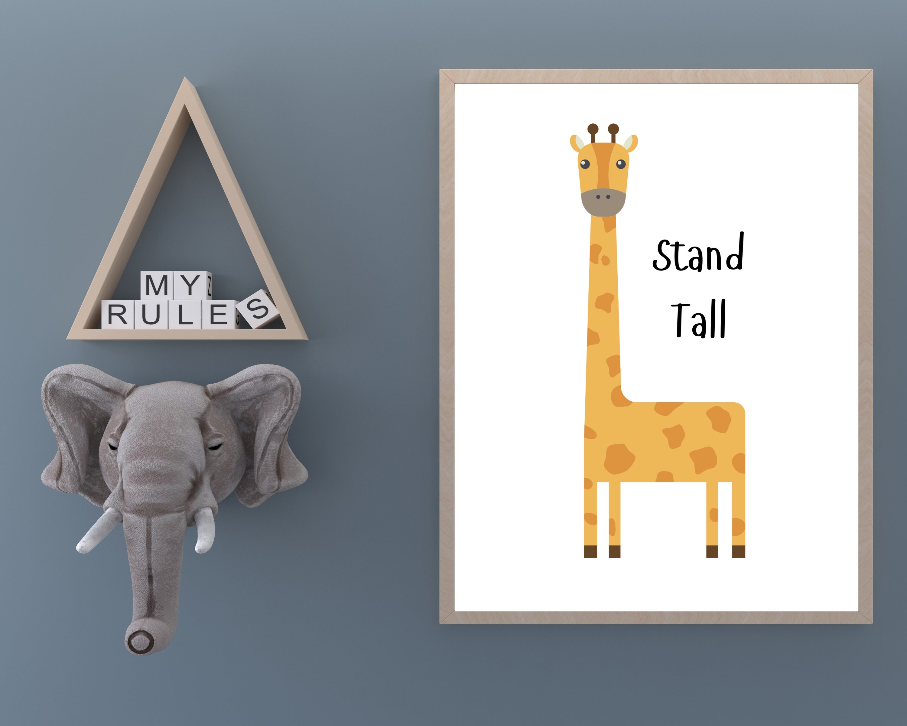 Stand Tall Printable, Stand Tall Giraffe, Stand Tall Sign, Nursery ...