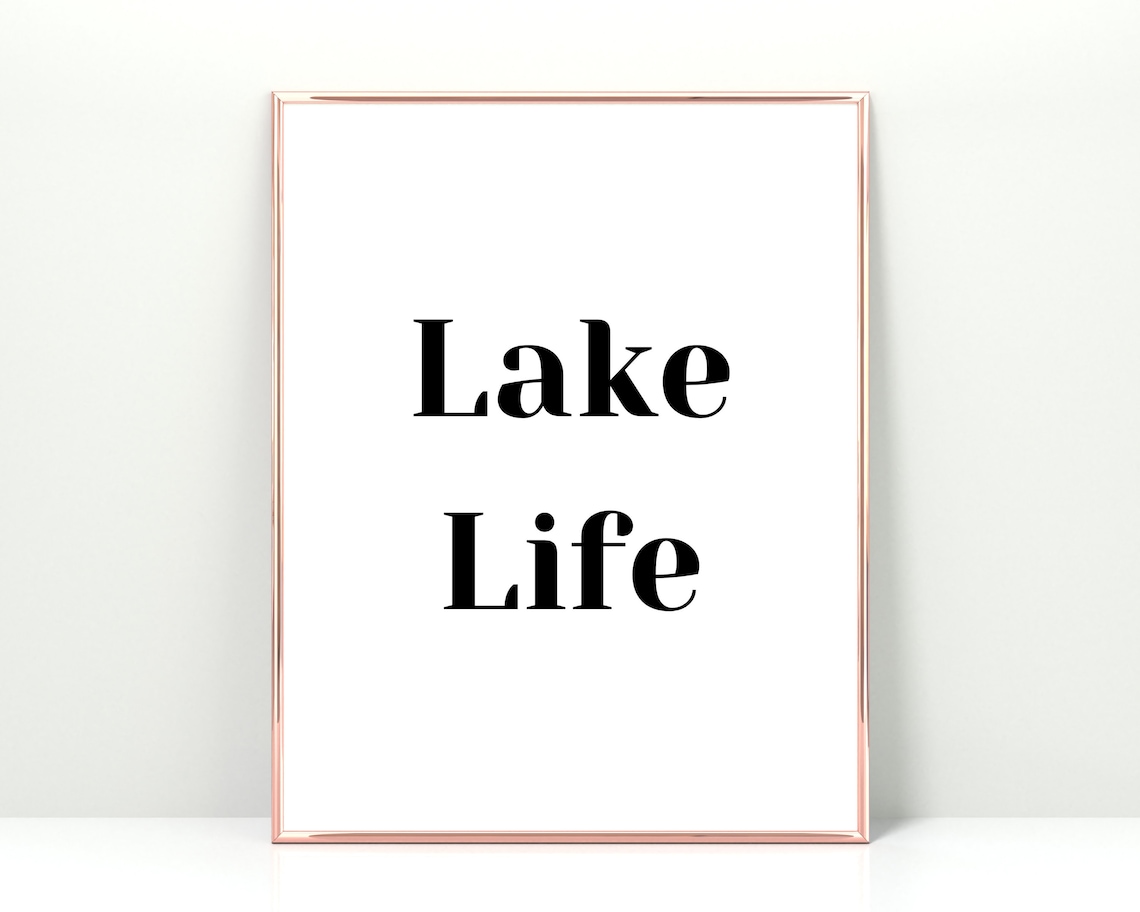 Lake Life Printable, Lake Life Wall Art, Lake Life Poster, Lake House ...