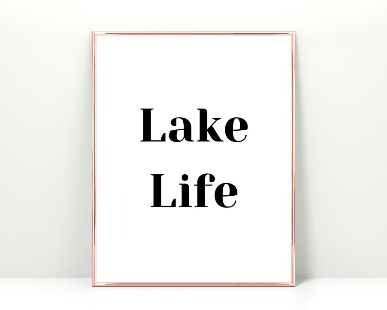 Lake Life Printable, Lake Life Wall Art, Lake Life Poster, Lake House ...