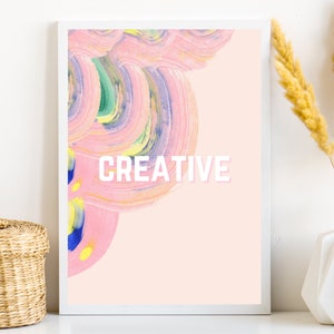 CREATIVE Printable, Abstract Poster, Classroom Decor, Kids Classroom ...