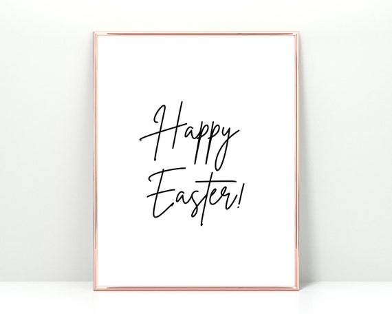 Happy easter printable happy easter sign easter decor easter | Etsy
