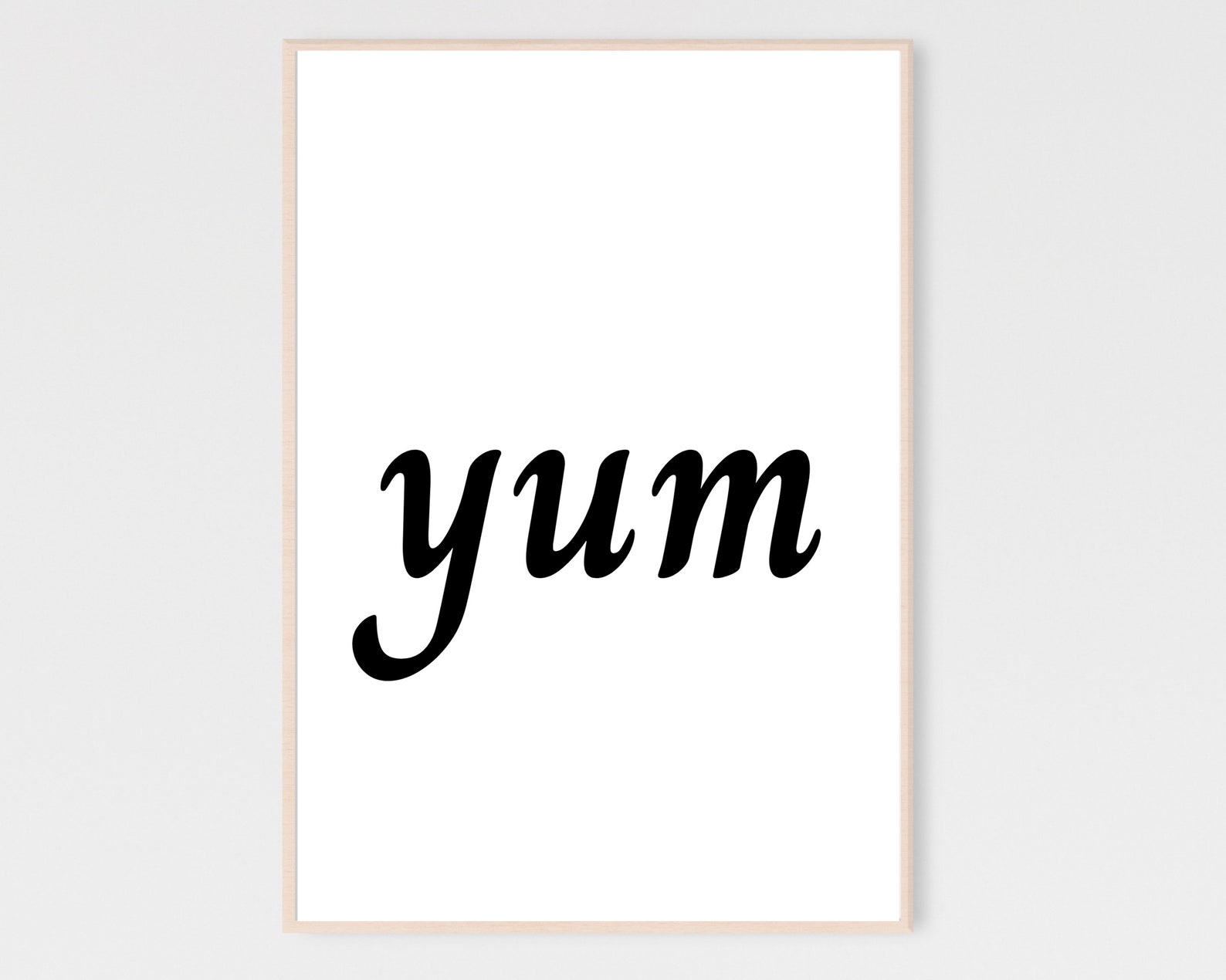 Yum Printable, Kitchen Prints, Yum Wall Art, Yum Sign, Yum Poster ...
