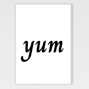 Yum Printable, Kitchen Prints, Yum Wall Art, Yum Sign, Yum Poster ...
