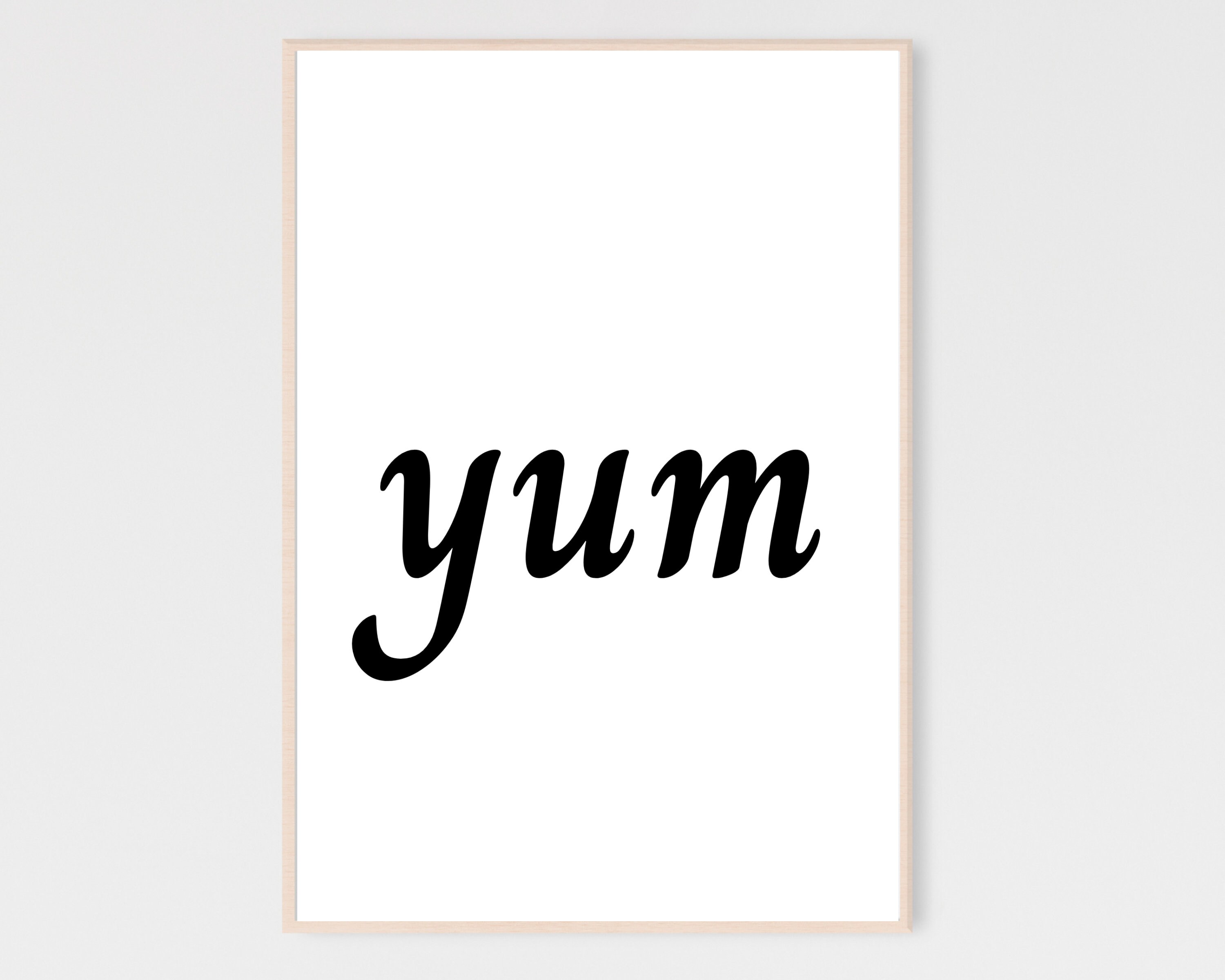 Yum Printable, Kitchen Prints, Yum Wall Art, Yum Sign, Yum Poster ...