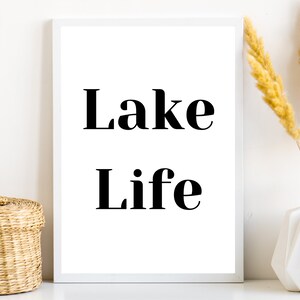 Lake Life Printable, Lake Life Wall Art, Lake Life Poster, Lake House ...