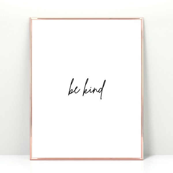 Be Kind Poster - Etsy