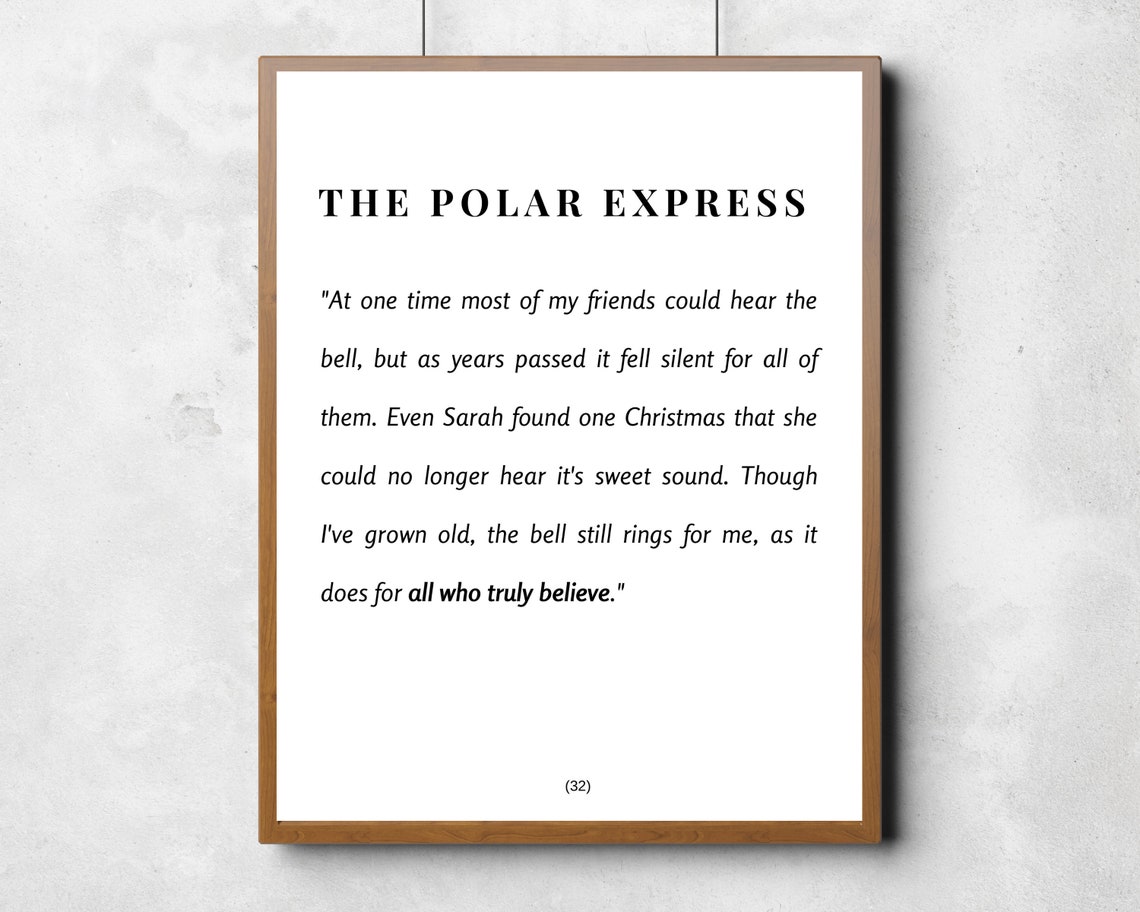 The Polar Express Printable, Christmas Wall Prints, the Polar Express ...