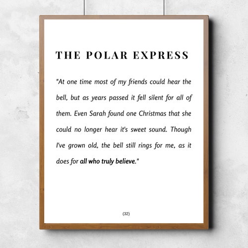 The Polar Express Printable Christmas Wall Prints the Polar - Etsy